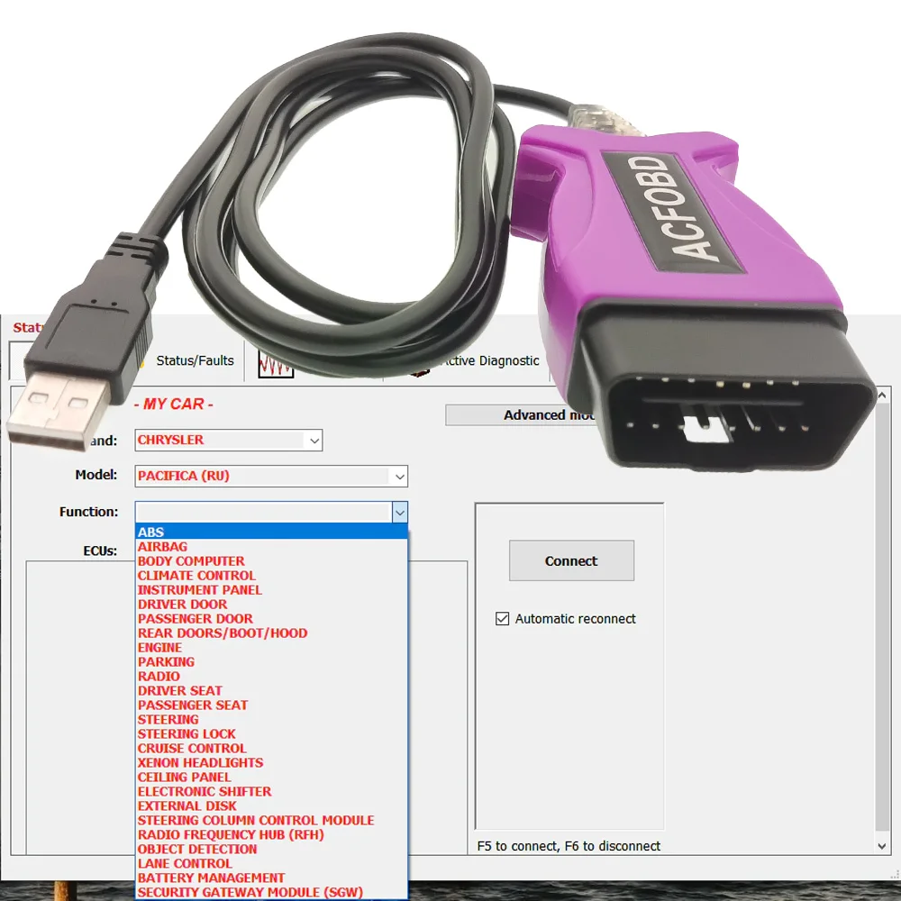 ITCARDIAG ACFOBD - Reliable OBD2 Diagnostic Tool for ABS SRS Cluster