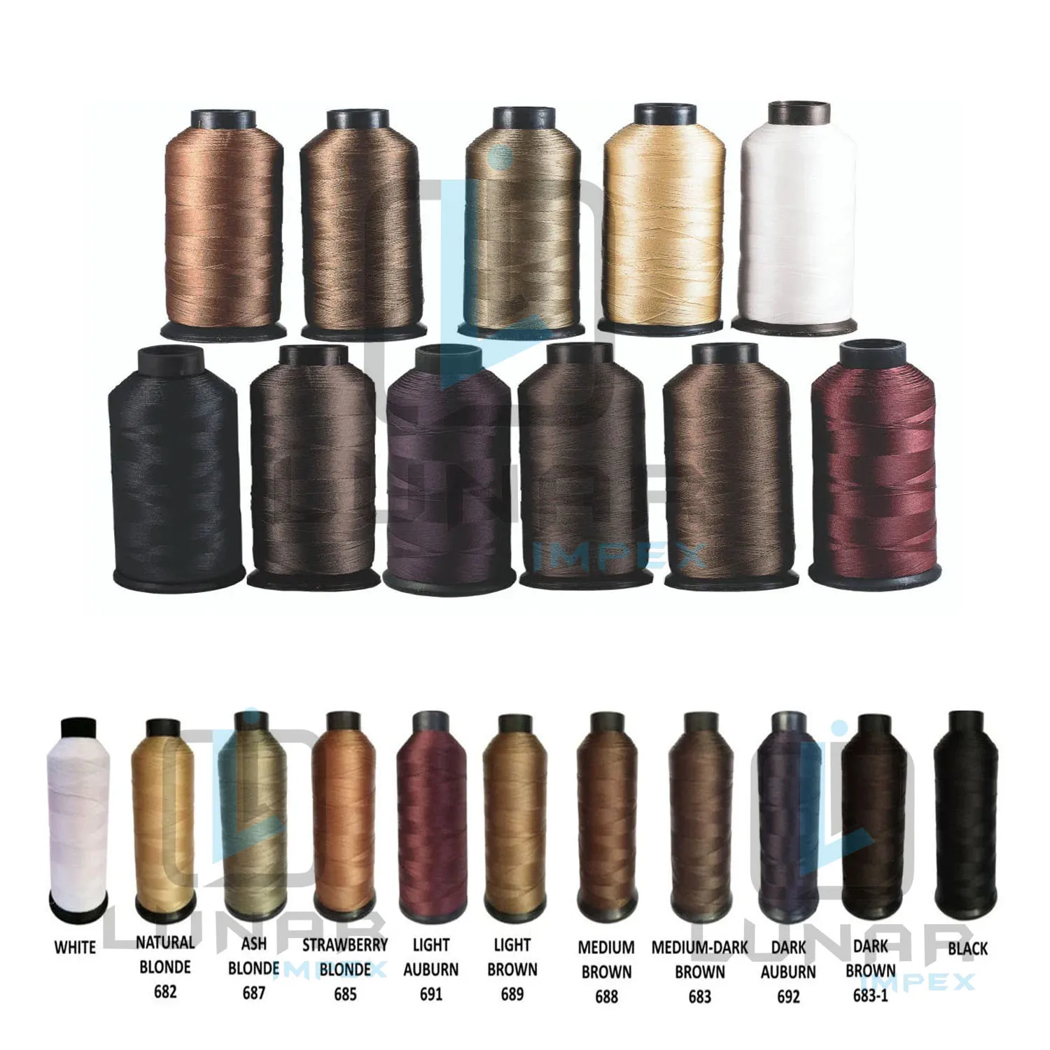 Group of Nylon Weaving Threads With Different Colors for Sewn Weaves ...