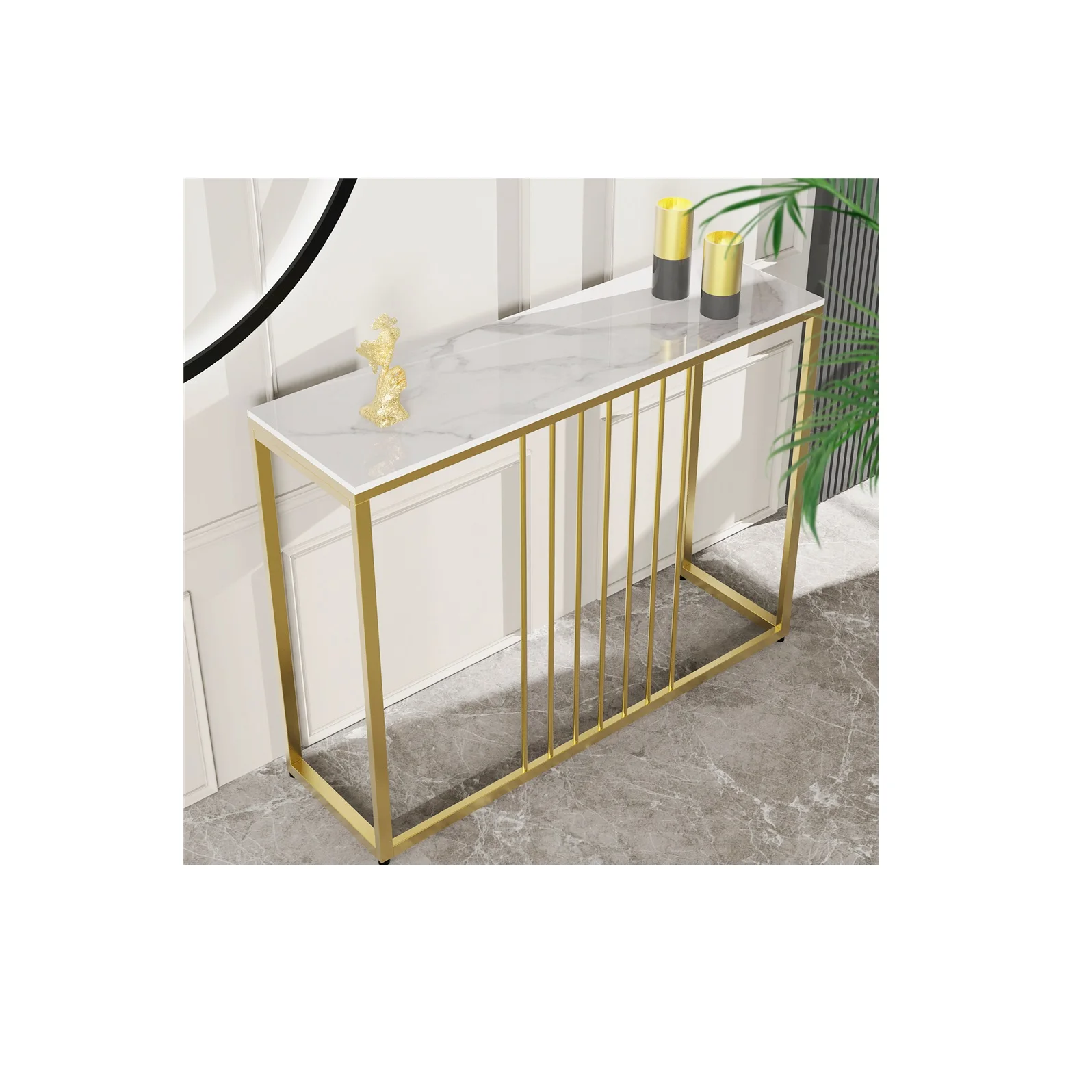 Hot Sale Modern Living Room Furniture Gold Stainless Steel Tempered ...