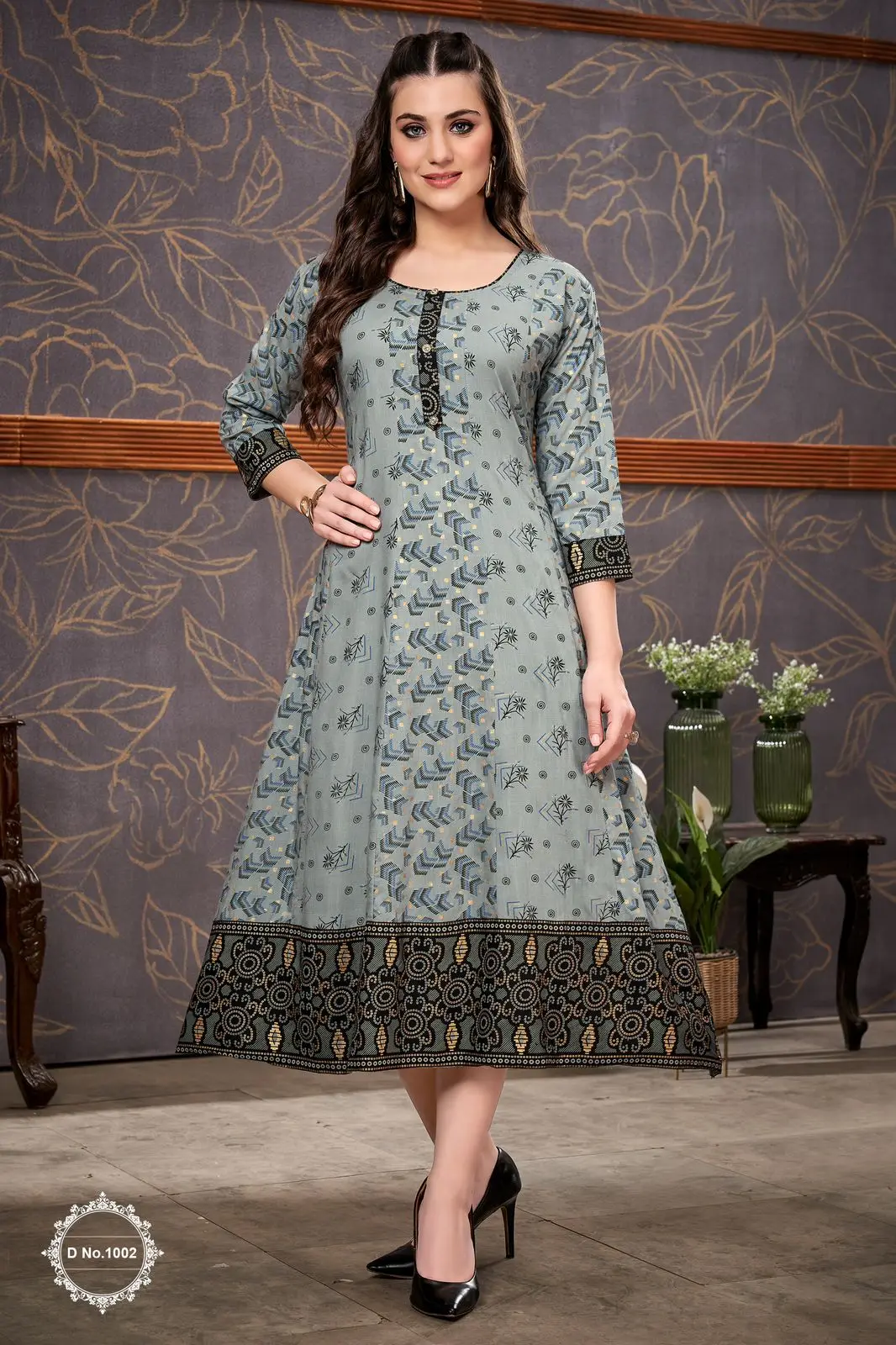 New Luxury Design Traditional Indian Rayon Print Fancy Kurti for Women ...
