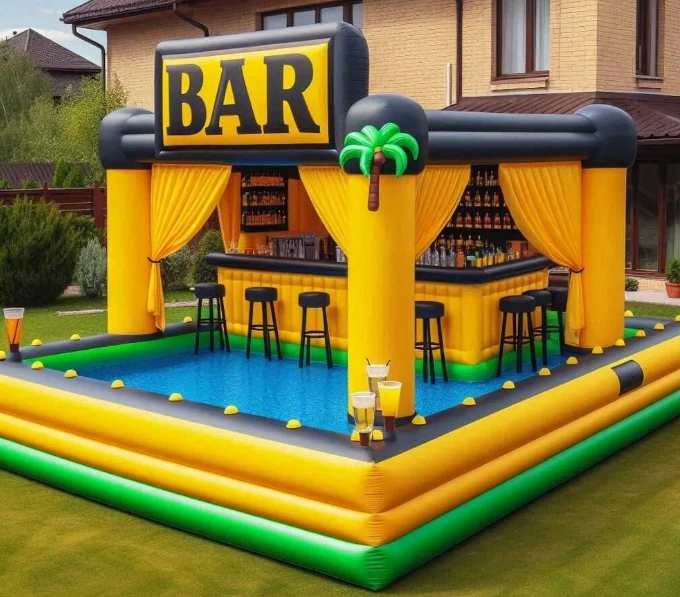 Luxury Inflatable Pool Bar with Drink Holders - Perfect for Summer Parties