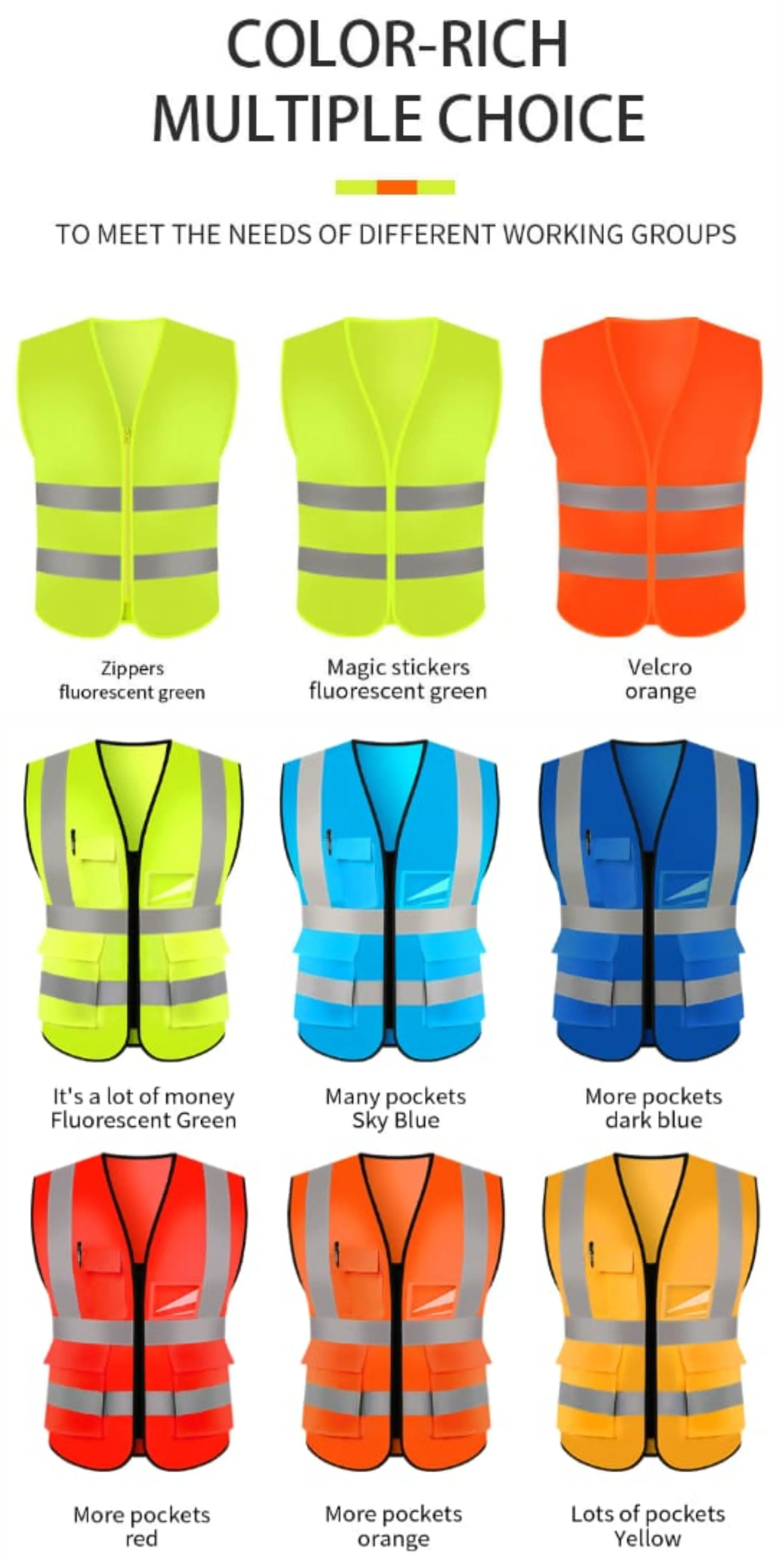 Security Reflective Vests - High Visibility & Customizable