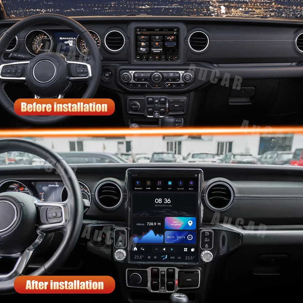 Aucar Tesla Screen 12.1" Android 11 8g-128g Car Radio Gps Navigation ...