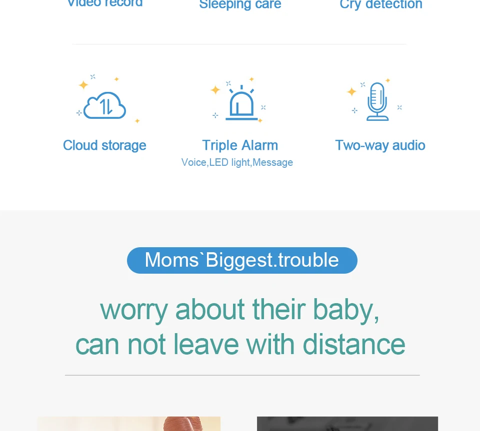 Lolipo Baby Camera - 3MP with Crying Detection & Night Vision