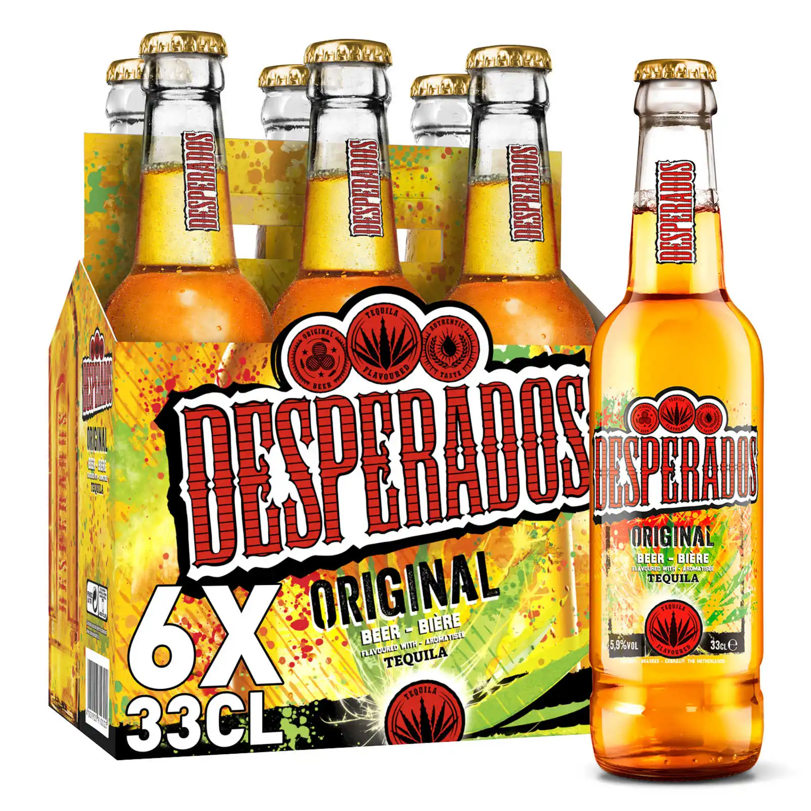 Desperados Tequila Beer 6 x Bottle 330 ml -Desperados Tequila Lager ...
