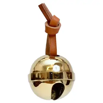 Brass Jingle Bell On Leather Rope Christmas Bells Handcrafted Bells For ...