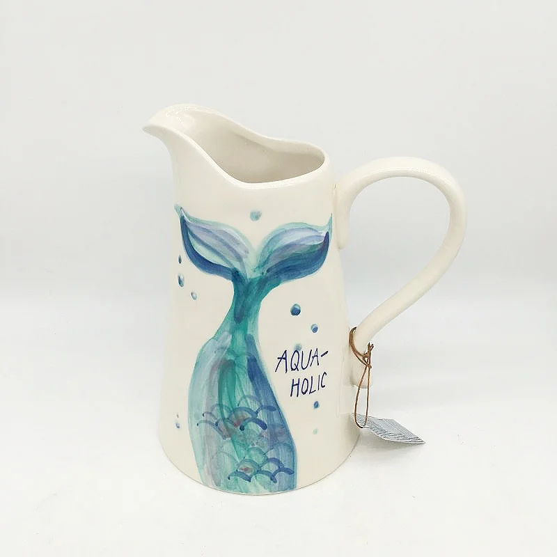 Mermaid Series Vajilla Completa Peacock Blue Earthenware Clay ...