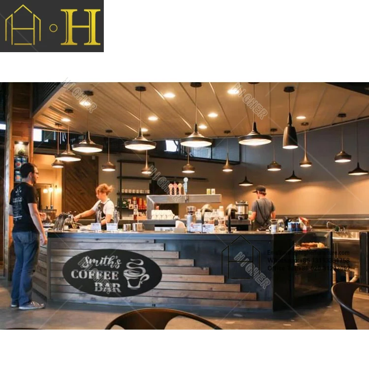 Coffee Shop Interior Design Bar Counter Decoration Cafe Display ...