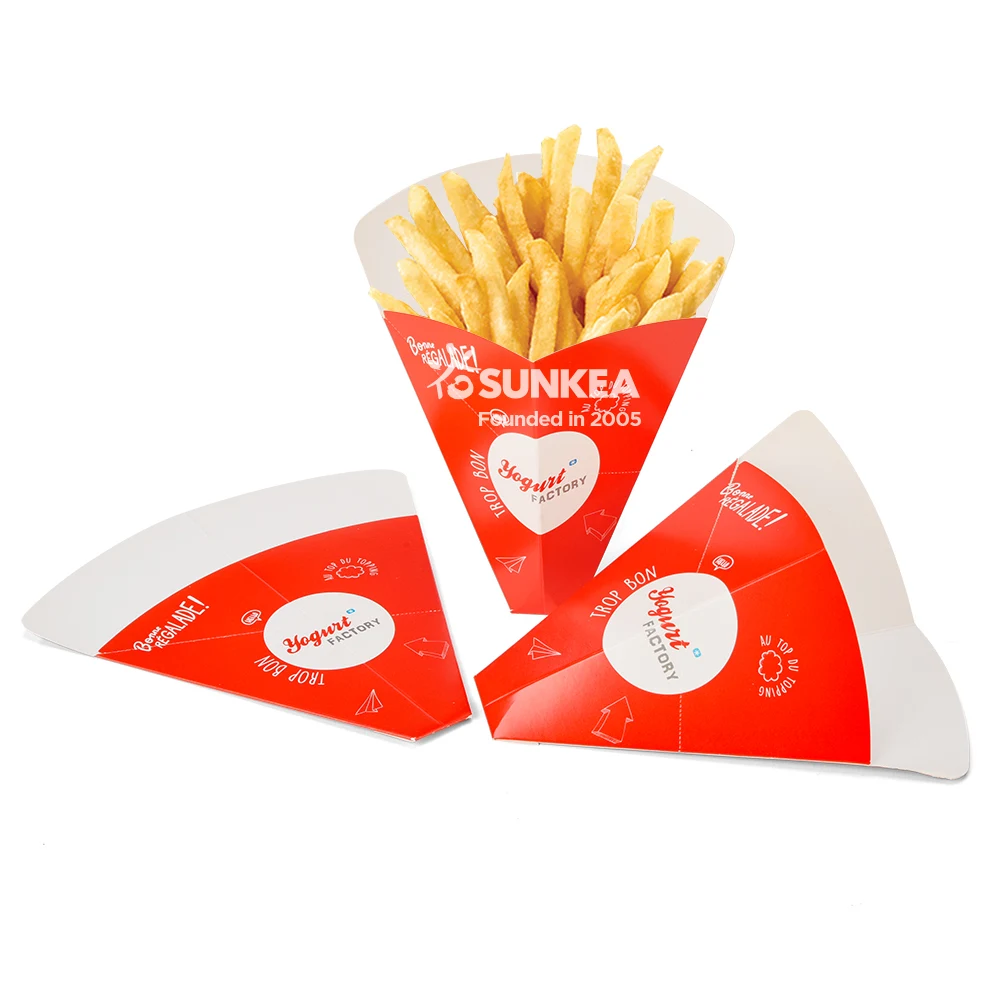 French Fries Box Paper Food Packaging Coated Paper Fish/ Chips Food ...