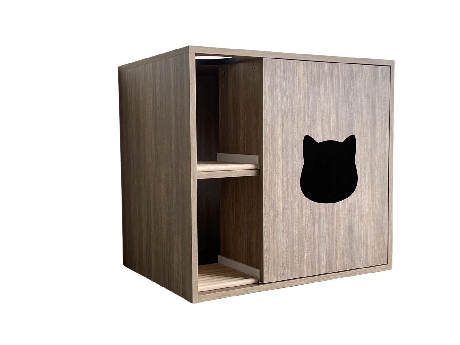 Made In Taiwan Wood Kitty Potty Corner Elegant Litter Box Furniture ...