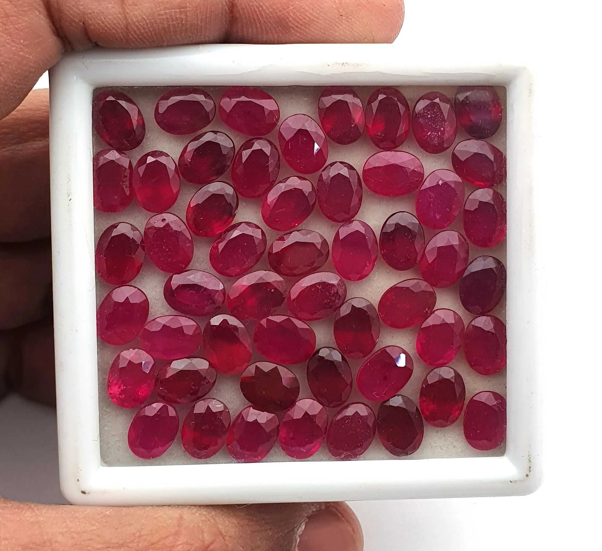Red Ruby Mix Oval Cut Gemstone 3x5-10x14 Mm Natural Ruby For Jewelry ...