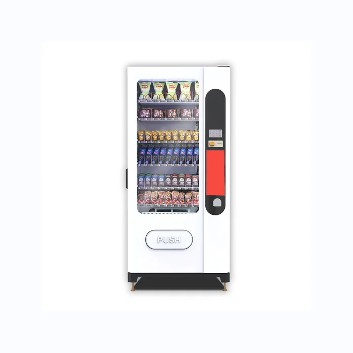 Small Drink Vending Machine With Card Reader Electronics Snacks Vending ...