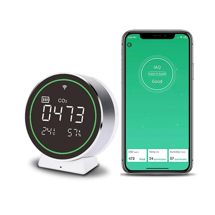 Smart Air Quality Tester Ndir Co2 Meter Temperature Humidity Measuring ...
