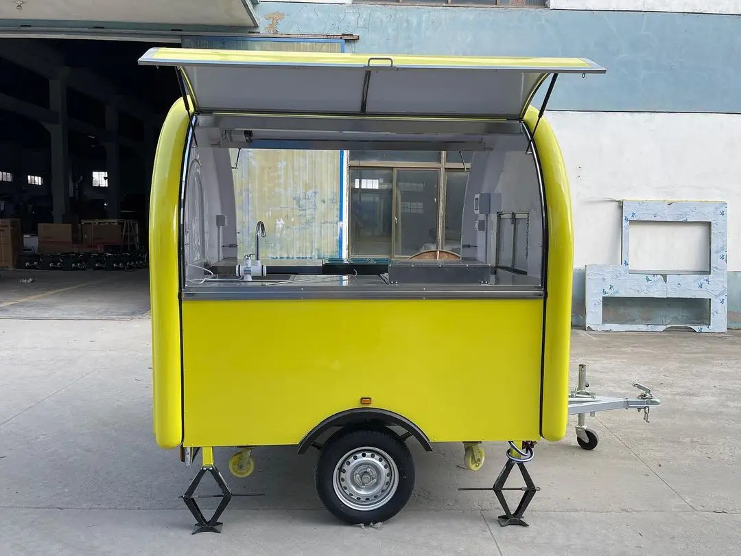 Outdoor Street Mobile Food Cart Truck Trailer With Kitchen Equipment ...