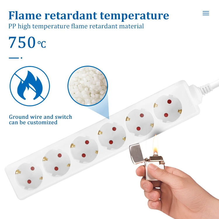 Gelistar 6 Outlets Custom White European Style Extension Socket 1.5m Cable Power Socket| Alibaba.com
