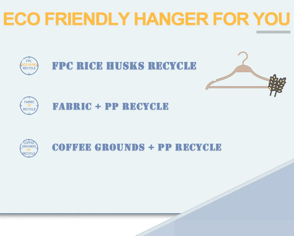 Customize Logo Sustainable Wheat Straw Recycle Hanger Biodegradable Eco ...