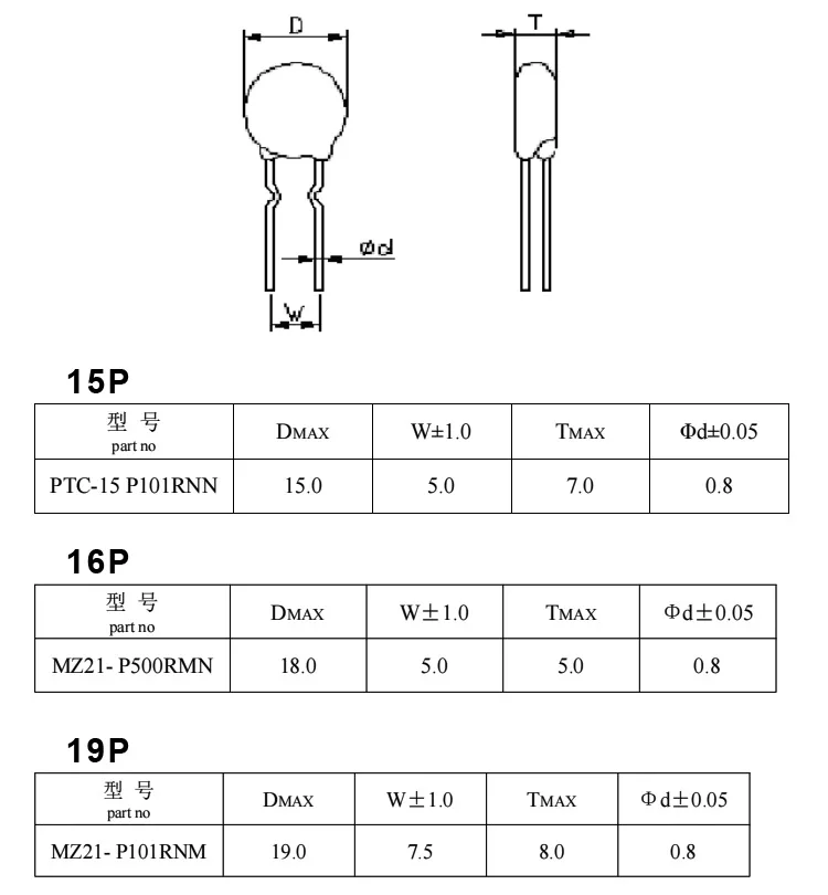 PTC Thermistor - Positive Temperature Coefficient for NTC Welding