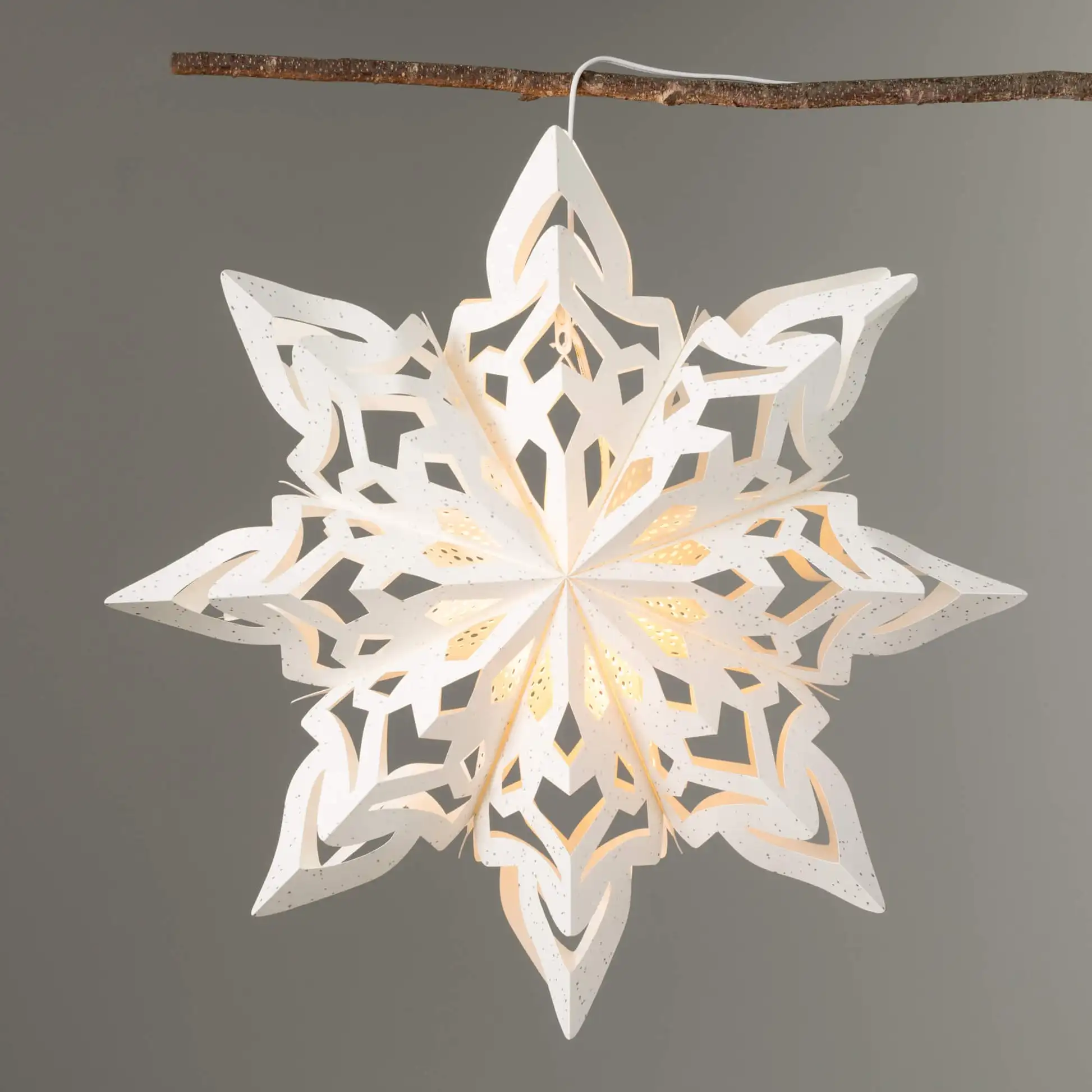3D Hollow Snowflake Paper Star Hanging Decoration Vintage Paper Star ...