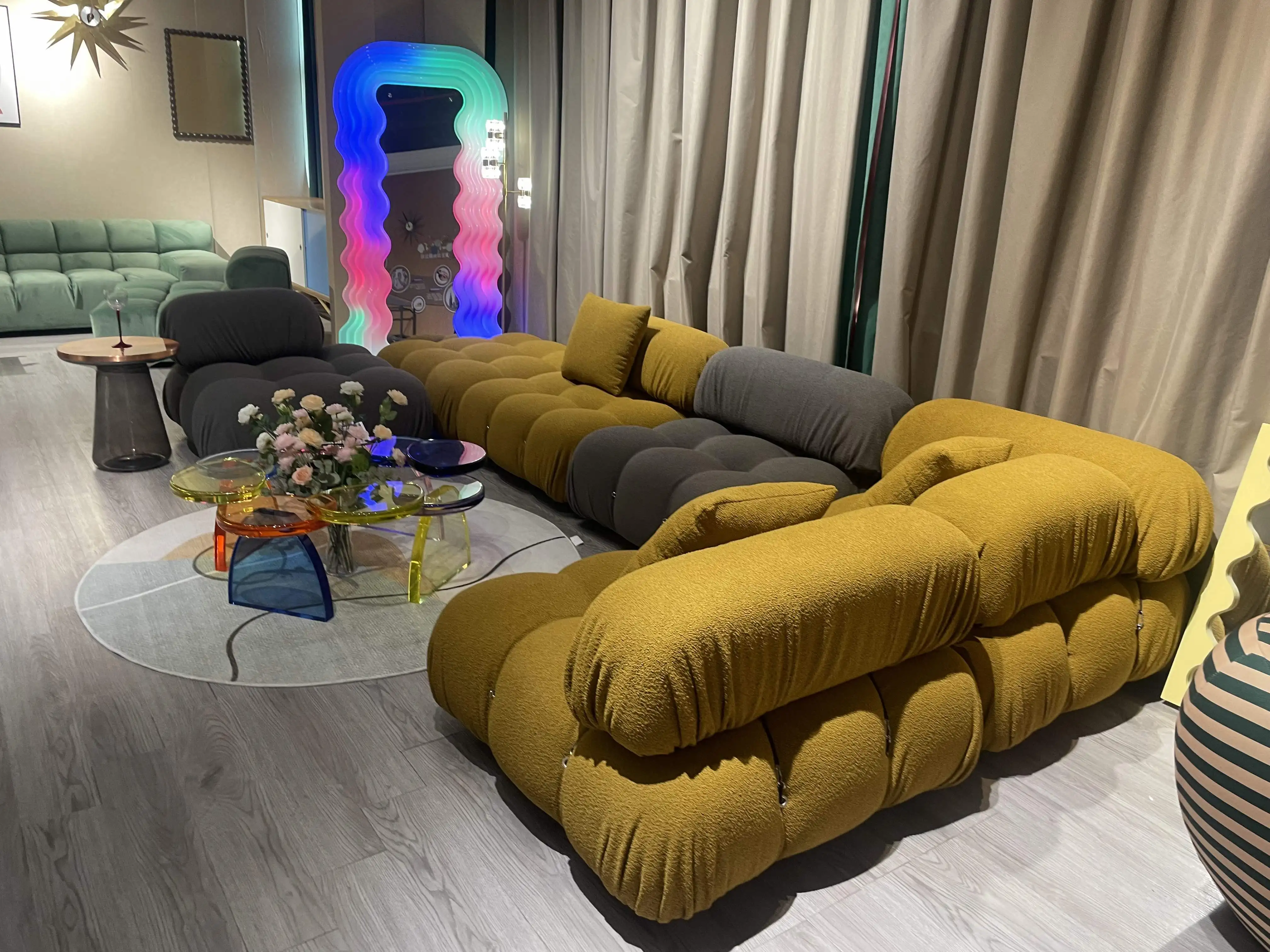 Nordic ModulSofa Modern Italian Style Sofas Luxury Hotel Velvet Sofa ...