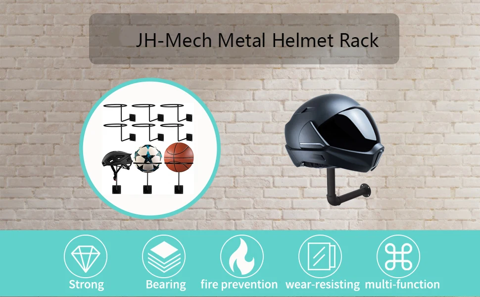 Jh-mech Helmet Rack - Efficient Display & Storage Solution
