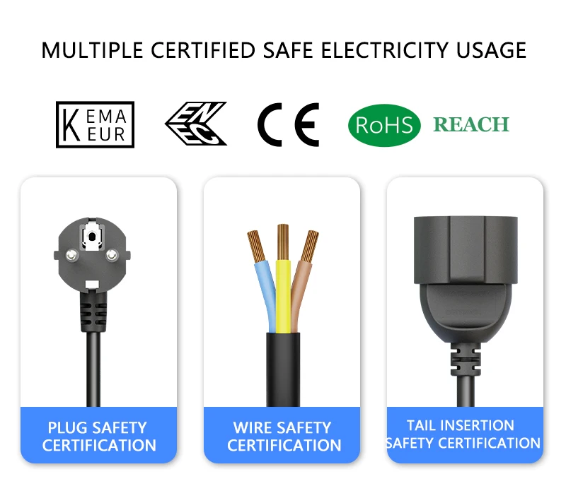 High Quality Euro Plug Extension Cords for Indoor & Outdoor