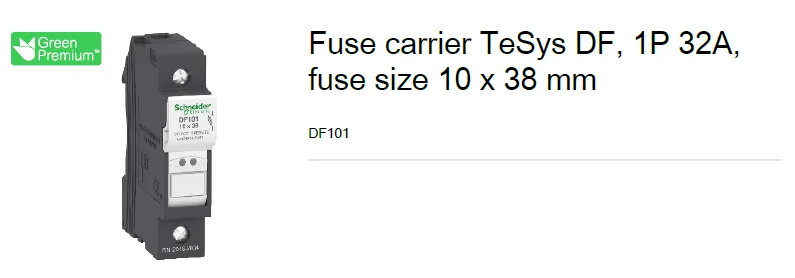 100% Original Schneider Fuse Carrier DF101 Safety Switch