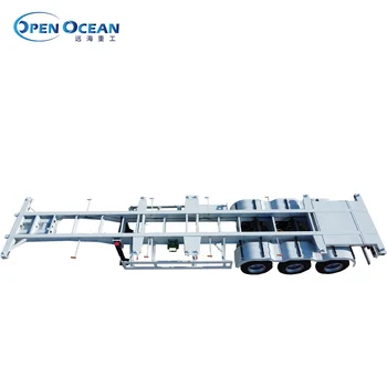 3 Axle 20ft 40ft Shipping Container Chassis With Gooseneck Skeleton Truck Frame Semi Trailer ...