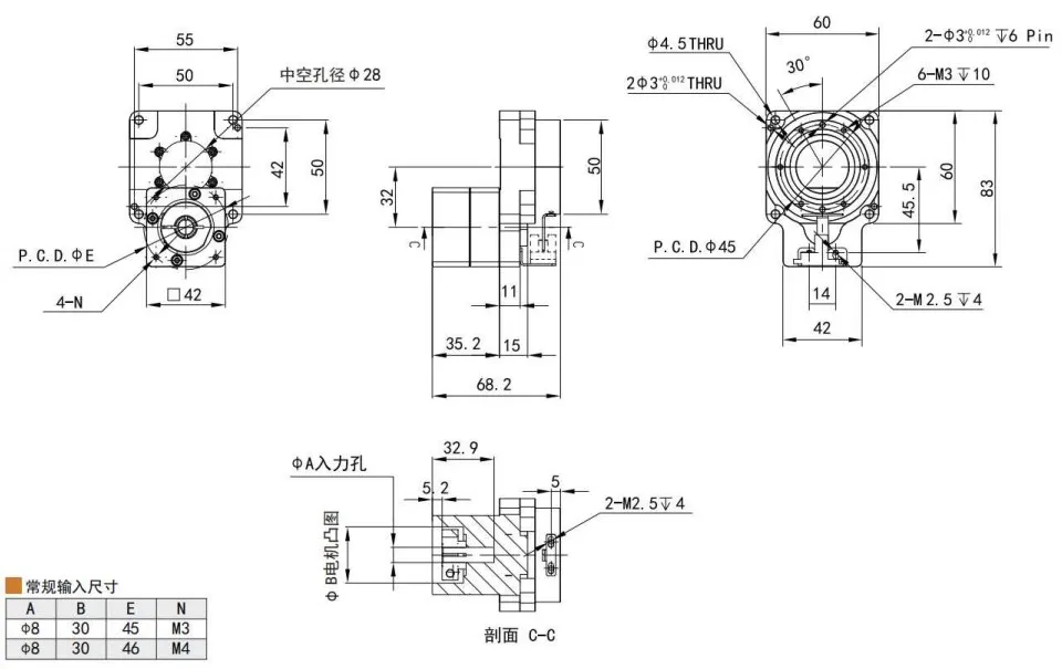 Th060 Hollow Rotary Actuator Rotating Platform Table For High Precision ...