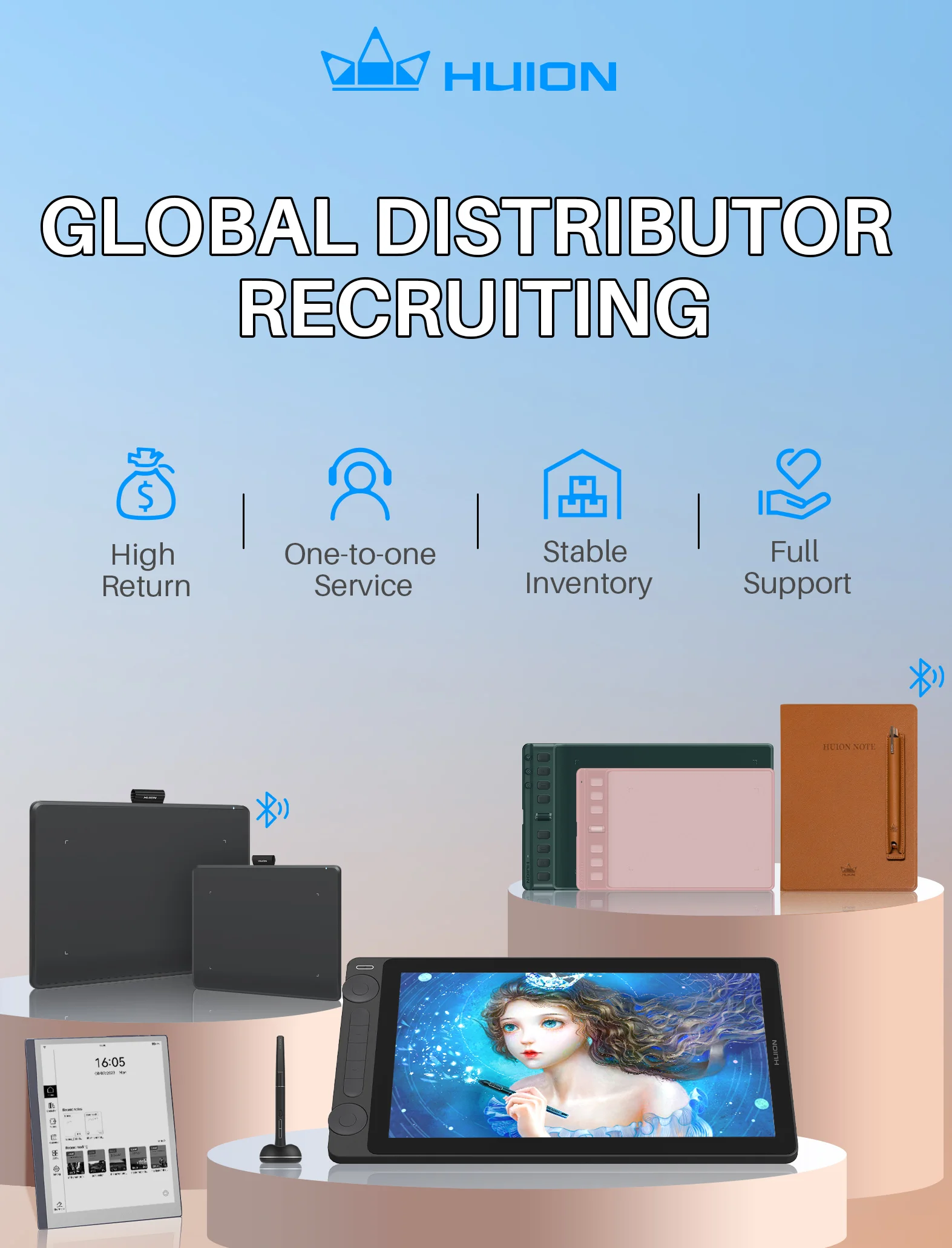 Huion H430P Digital Drawing Tablet - Perfect for Online Teaching