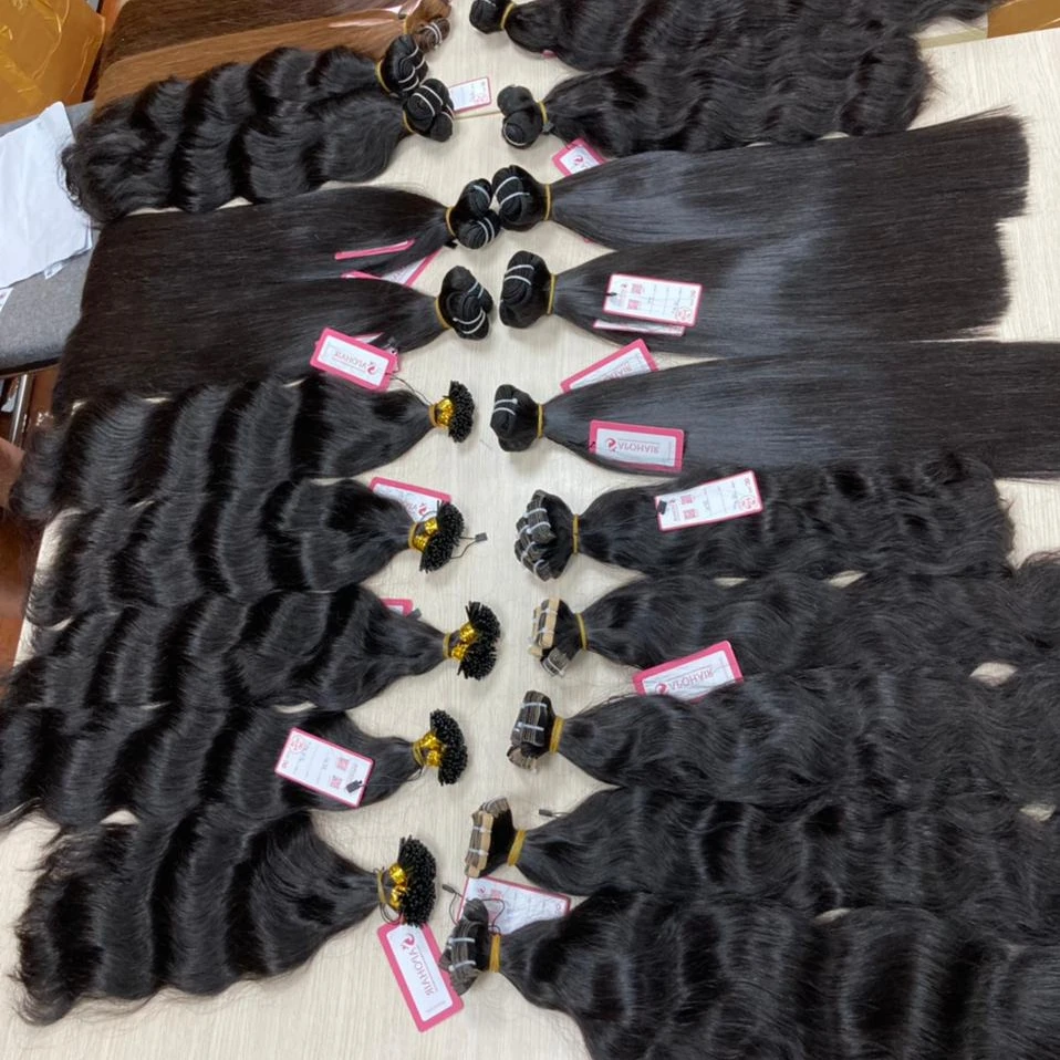 Wholesale Natural Raw Bundles Straight/Wavy/Curly Vietnamese Hair Weave ...