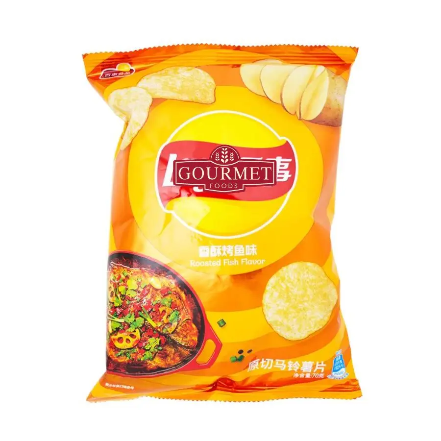 Lays Grilled Fish Flavor 70gr Snack With Fragrant Crispy Potatoes Fried ...