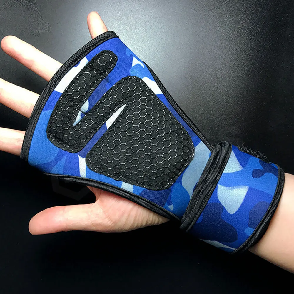 Fitness Gym Palm Guard Weight Lifting Leather Hand Pads Pull Up Hand ...