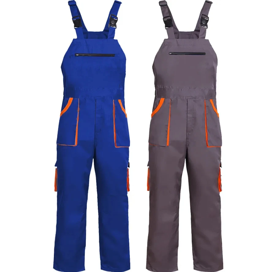 Industrial Safety Workwear Bib Multi Pockets Reflective Workwear ...