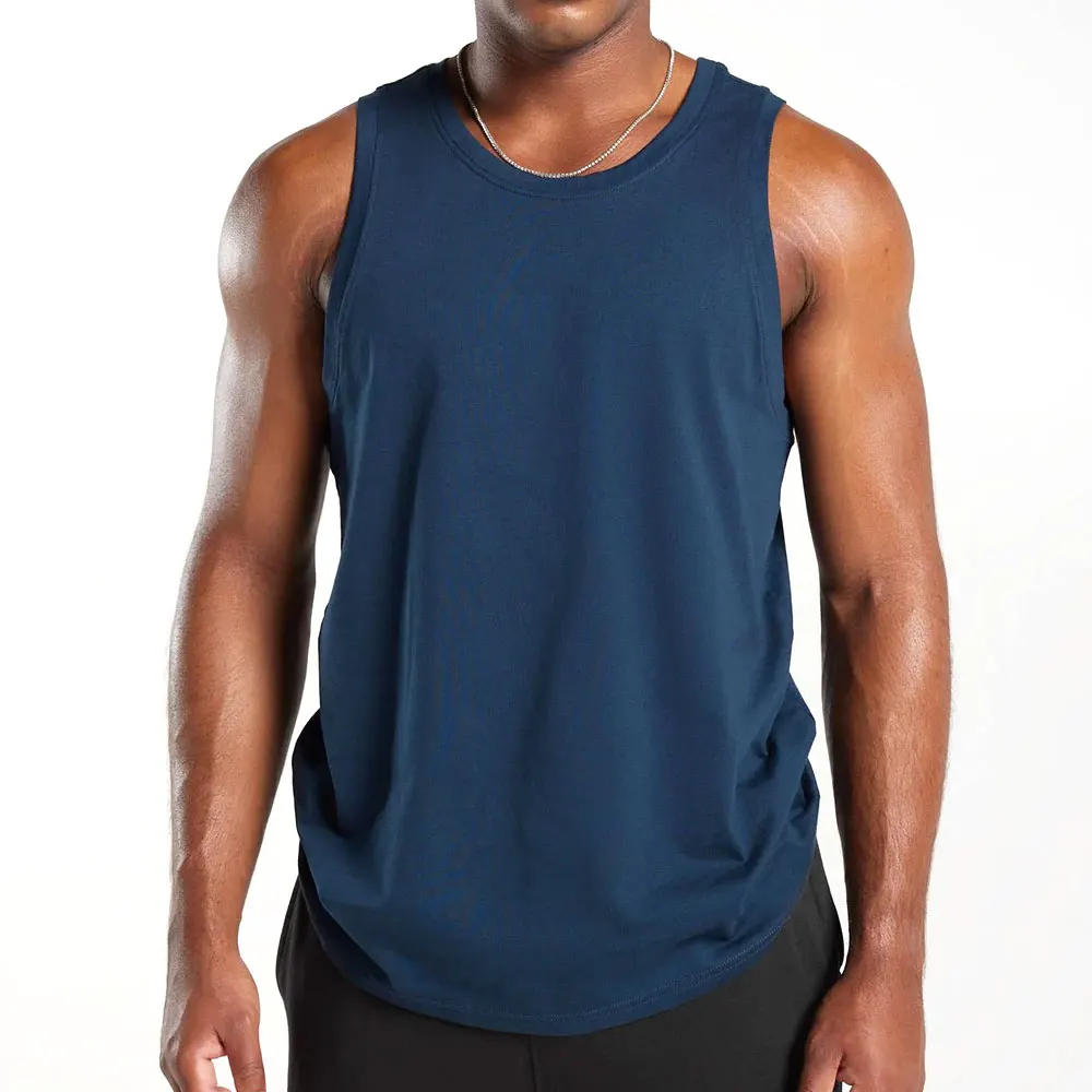 Bodybuilding Cotton Sleeveless Muscle Custom Gym Fitness Men's Tank ...
