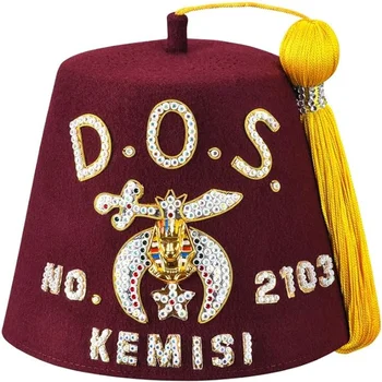 Wholesale Breathable Lightweight Masonic Regalia Fez Hats / Oem Custom ...