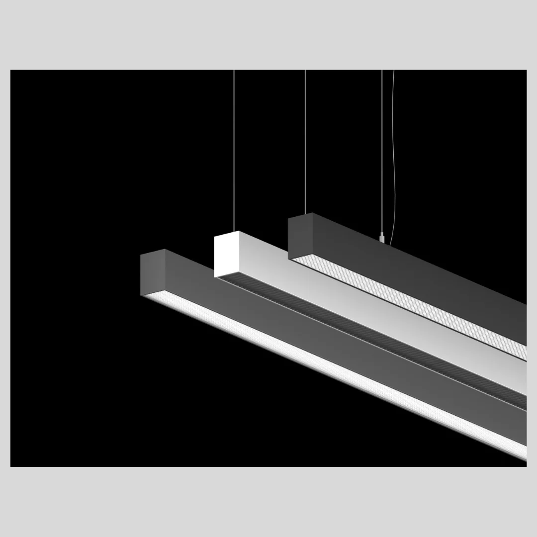 LOUVRE Elegance Modern LED Linear Light Black White Gold Pendant ...