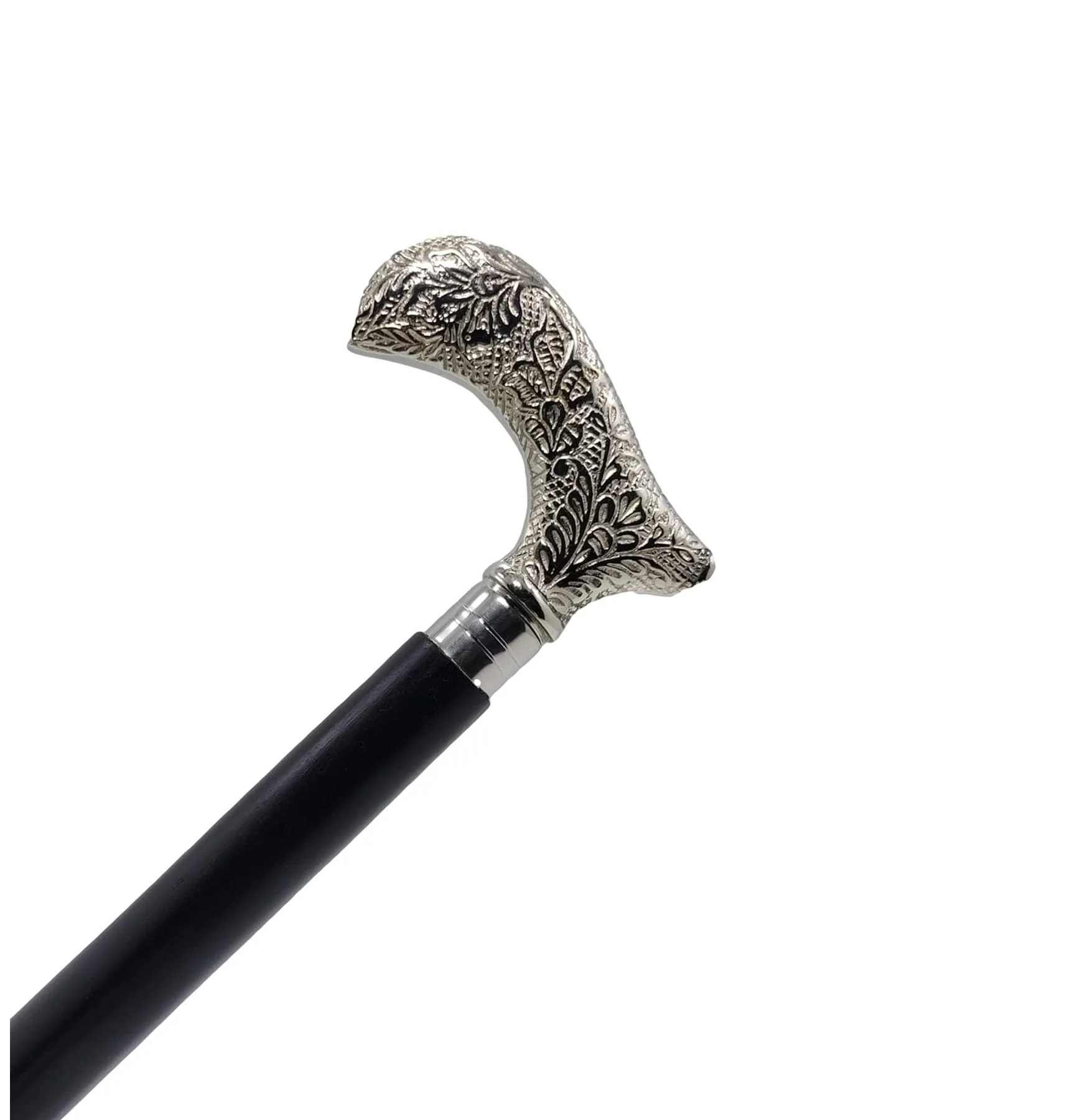 Vintage Brass Handle Walking Stick Carved Tip Handle Cane For ...