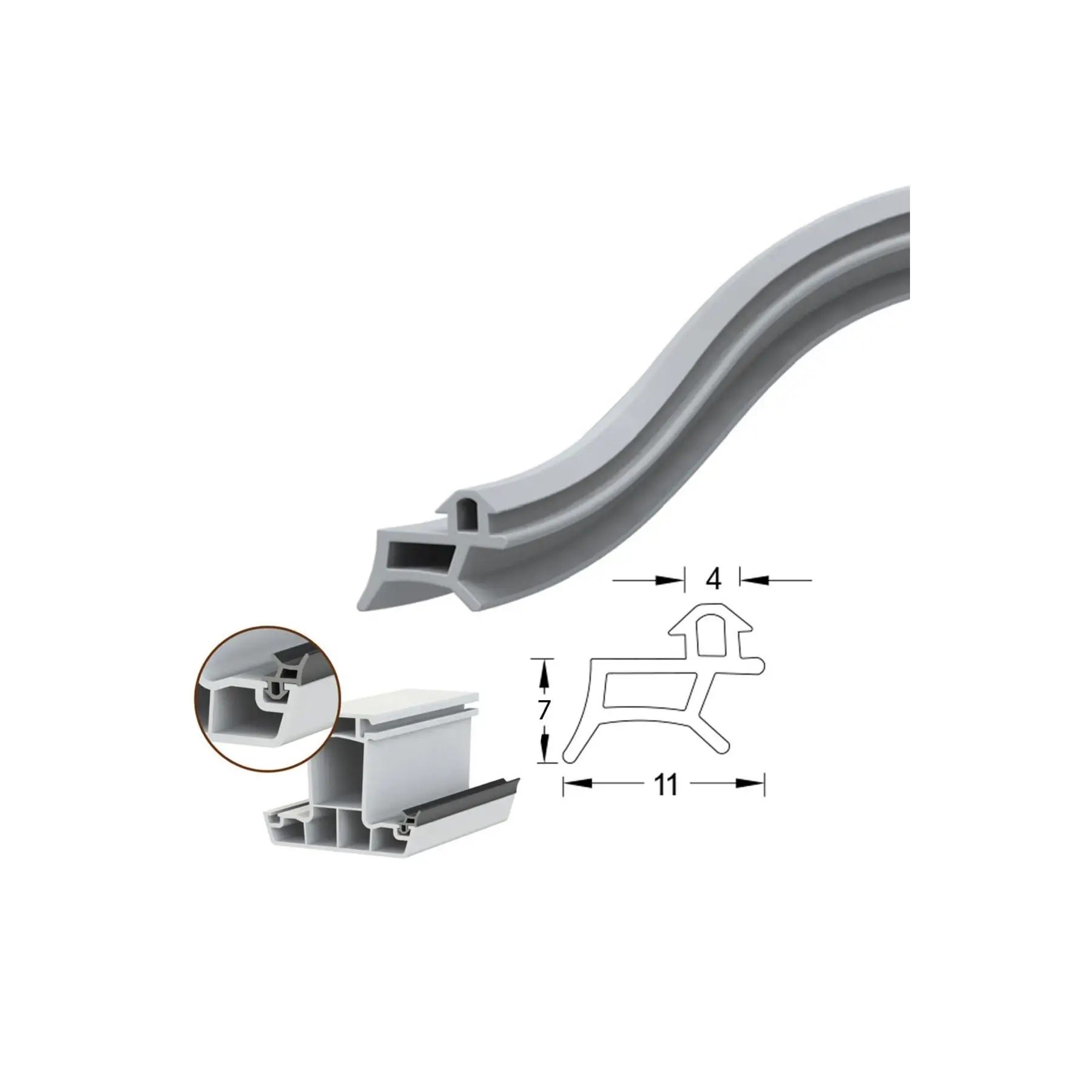 Pimapen Pvc Door Window Seal Gasket 40 Meters Gray - Buy Pvc Door ...