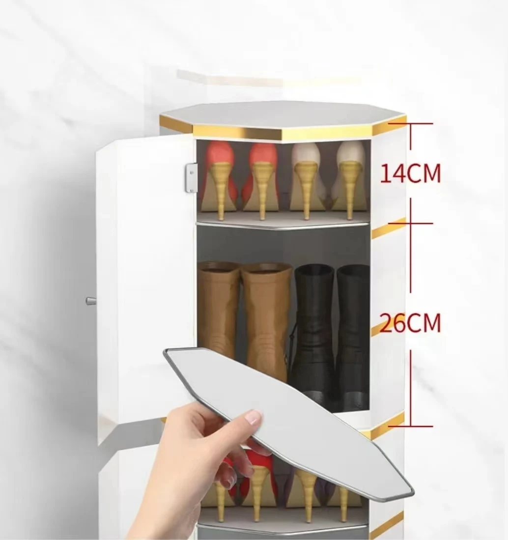 Hexagonal Column Shoe Racks - Stylish Storage Solutions