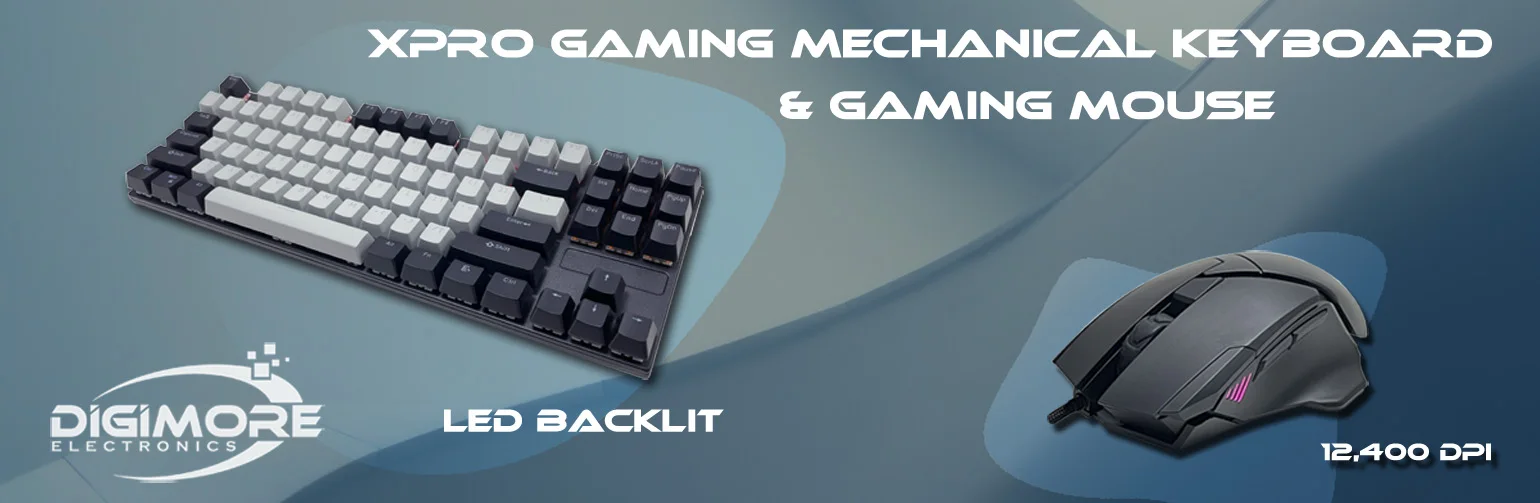 Digimore Gaming Keyboard & Mouse Combo - 104 Keys, LED Backlight