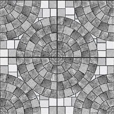 Mosaic Round Design Floor Tiles Available In 400x400mm For The Living ...