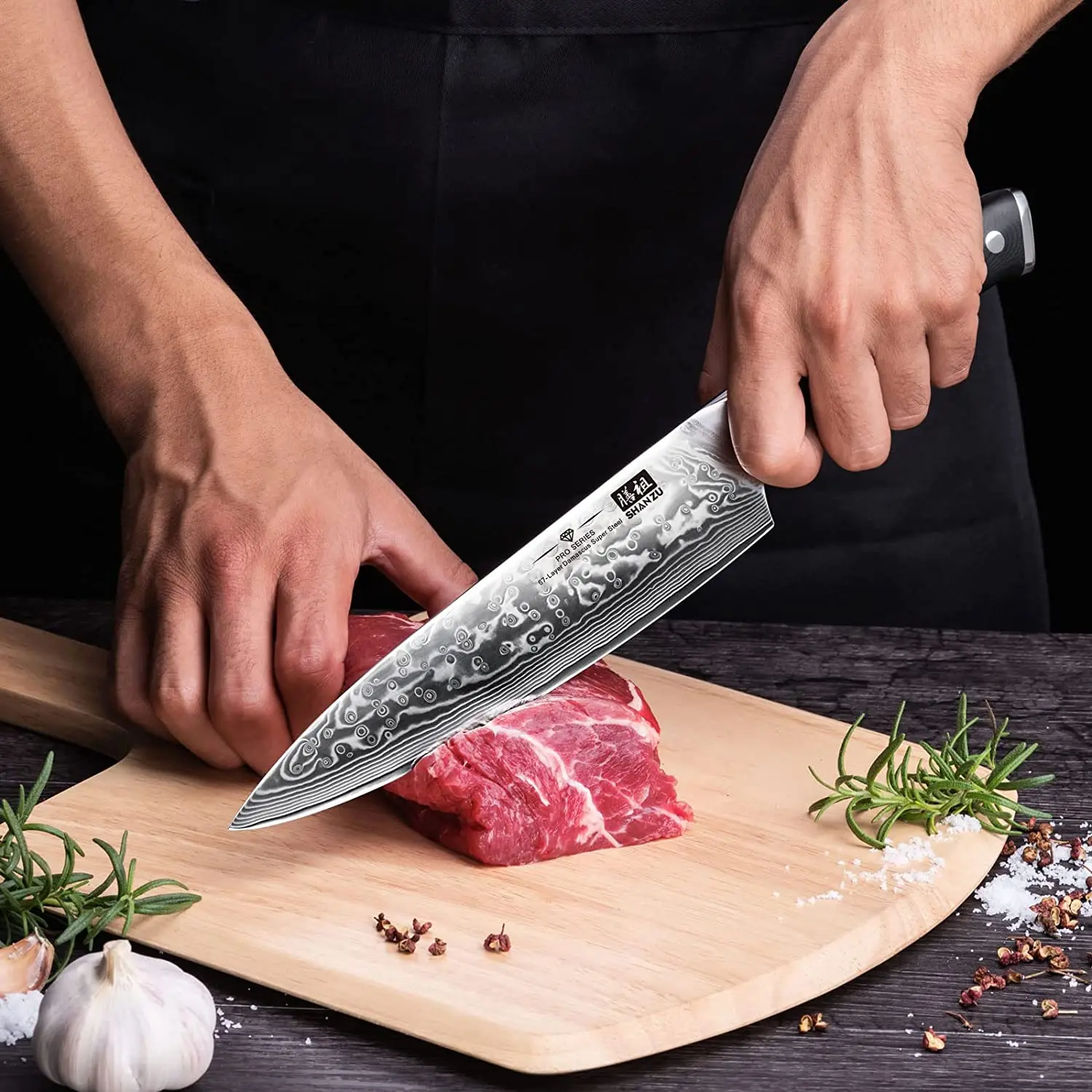 Shan Zu Pro Series Japanese Chef Utility Fruit Knives Damascus Steel 67 ...