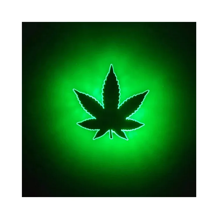 Mari Juana Leaf Neon Neon Sign Custom Led Lights Neon Wall Decor For ...