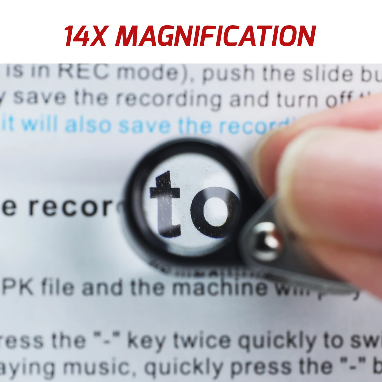 14X Loupe Magnification - Hasting Foldaway Mini Optical Lens