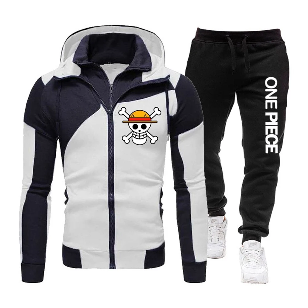Japan Anime One Piece Men's Set Sportswear 2 Pieces Jogging Suit ...