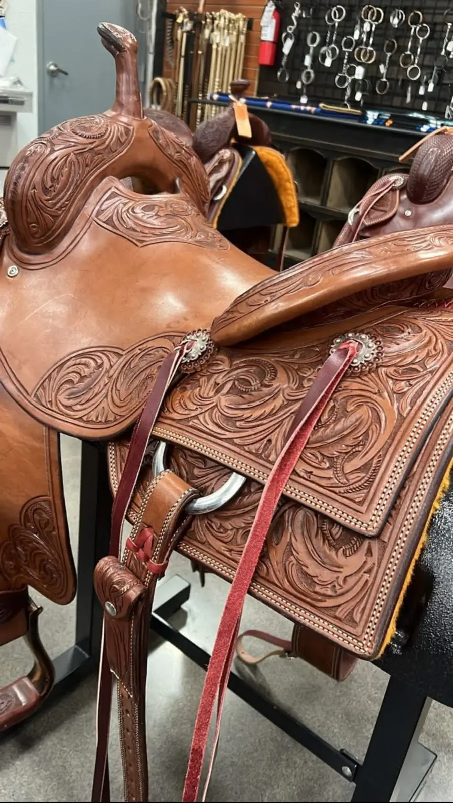 Classic Argentina Heavy Duty Dressage Saddle Soft Padding with Secure ...