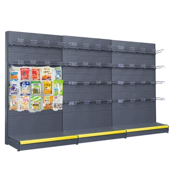 Grocery Store Shelving Pegboard Hook Supermarket Shelf Steel Display ...