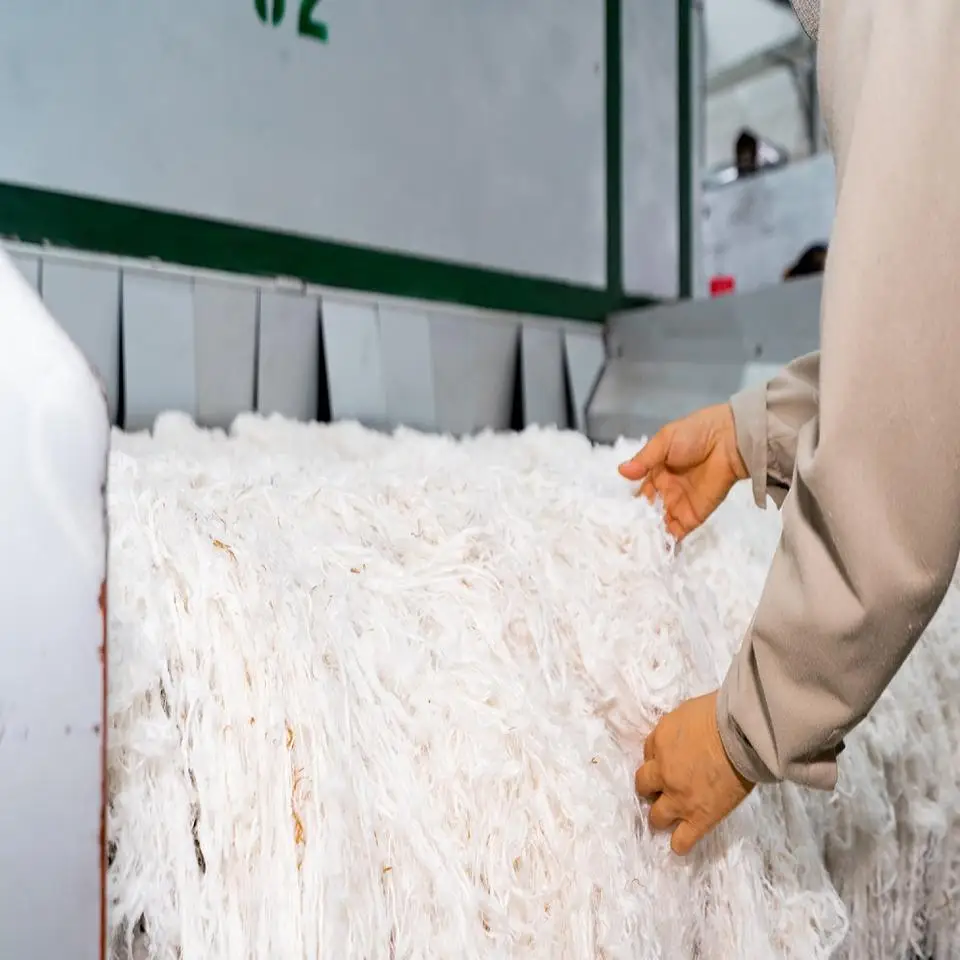 Good Price Garment Materials White Ramie Fiber Sustainable Spun Yarn ...