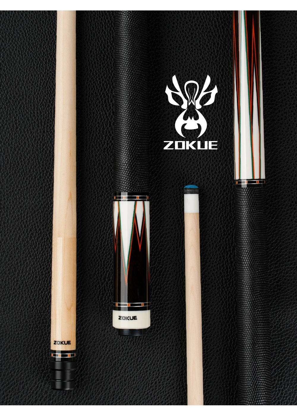Zokue Pool Cue Real Wood Inlay Professional Stick 12.2-12.5mm Genuine ...