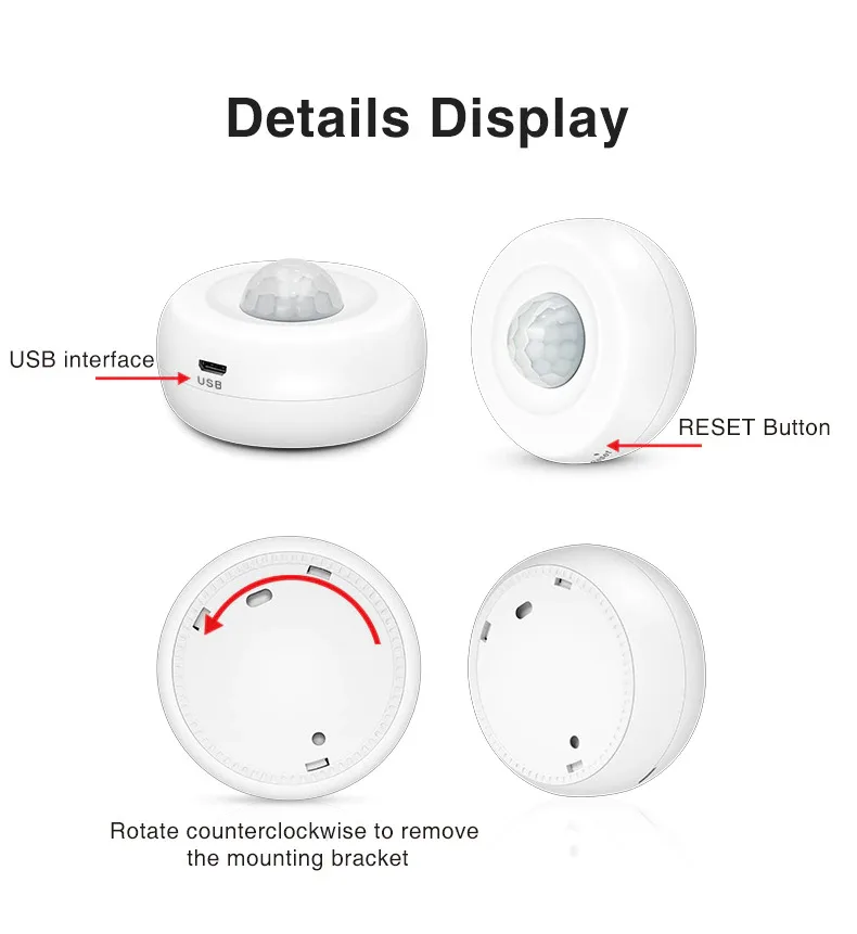 Tuya Wifi 360 Degree Ceiling Infrared Detector Pir Movement Sensor ...